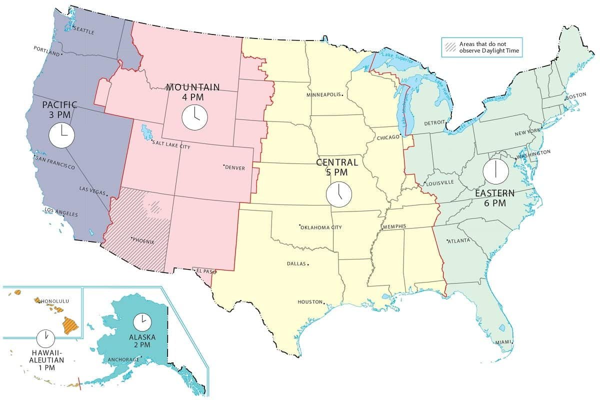 Central Time Zone Map Usa Hot Picture