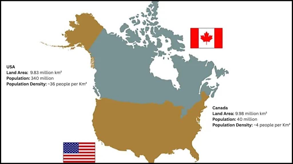 Is Canada Bigger Than the US? A Complete Comparison of Size, Population ...